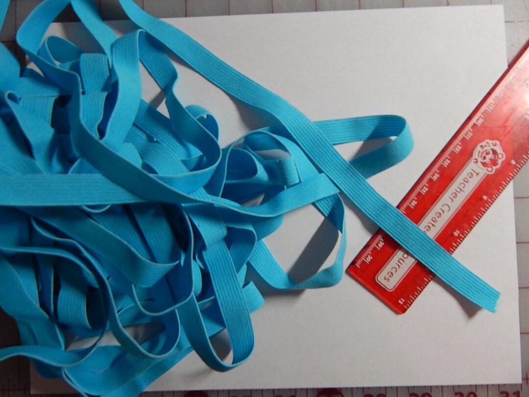 Rare TURQUOISE Lingerie Elastic SOFT 1/2 Plush Lingerie Elastic Trim by ...