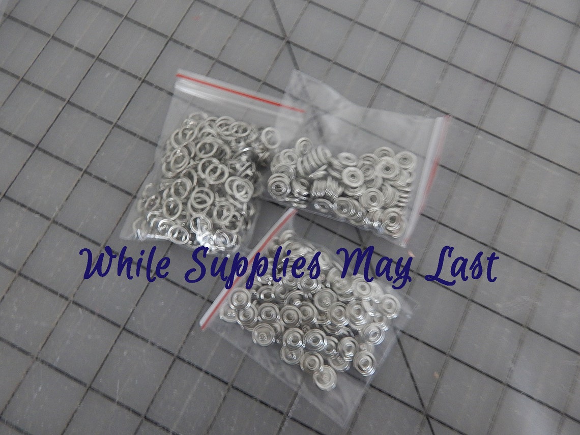 NO Sew Snaps Metal Open Ring Snaps Sets Size 15 | Etsy