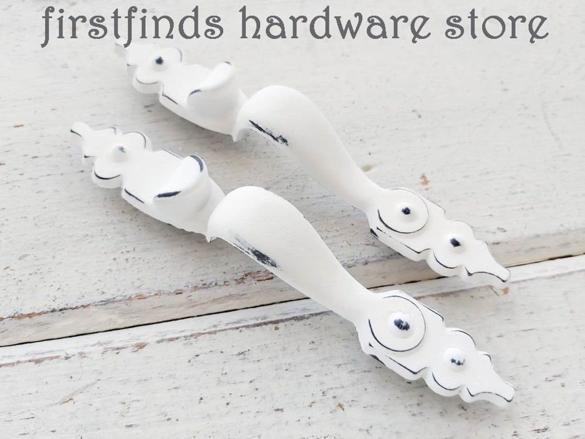 SETS OF 2 White Vertical Door Handles Kitchen Cabinet Pull - Etsy