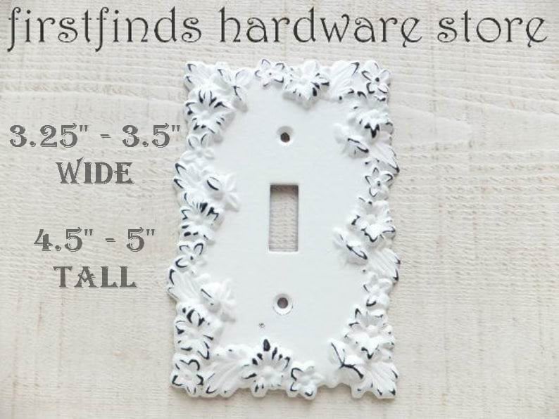 Shabby Chic White Light Switch Plate Electrical Cover Ornate | Etsy