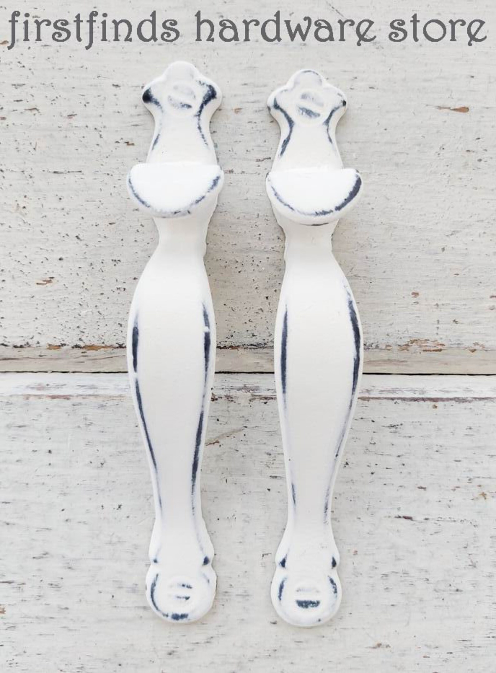 SETS OF 2 White Vertical Door Handles Kitchen Cabinet Pull | Etsy