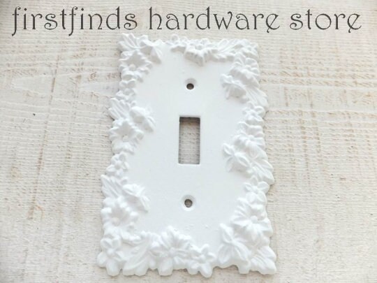 Shabby Chic White Light Switch Plate Electrical Cover Ornate | Etsy