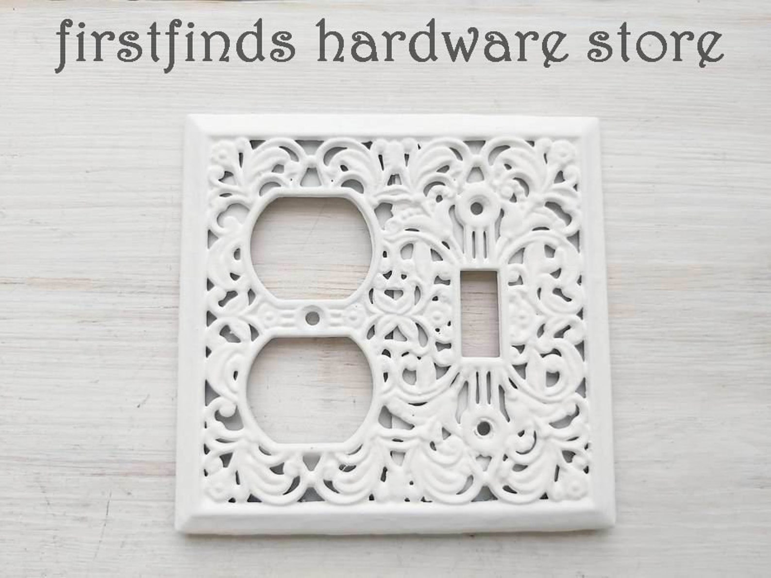 Filigree Light Switch Plate Shabby Chic Sets Distressed White - Etsy Canada
