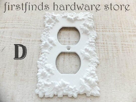 Shabby Chic White Light Switch Plate Electrical Cover Ornate | Etsy