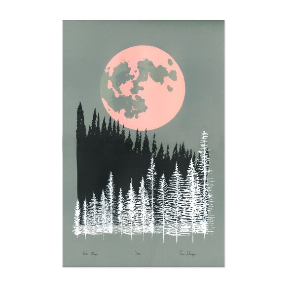 Moon Screen Print - Etsy