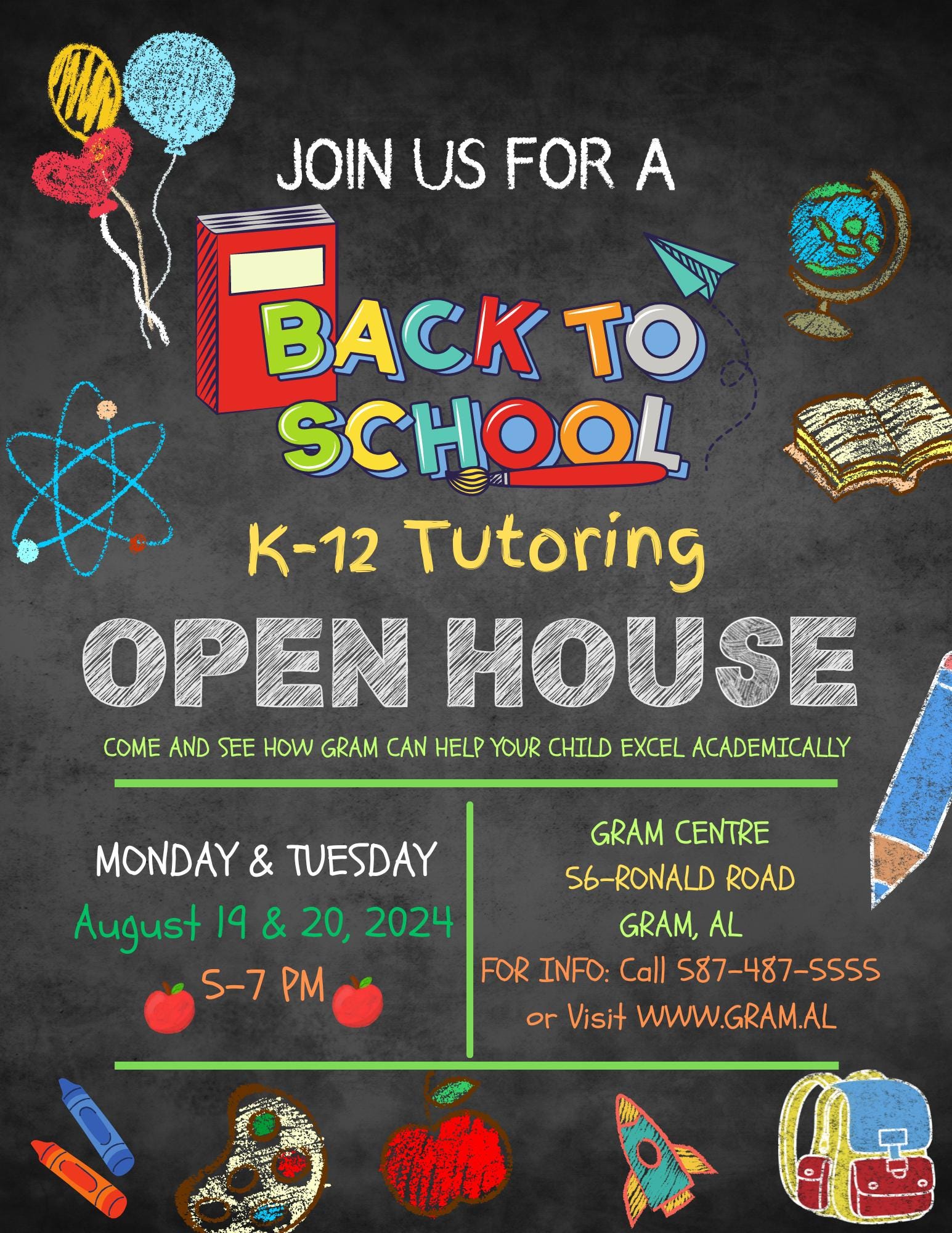 Editable Back to School Open House Flyer | K-12 Tutoring Event Template ...