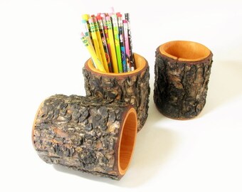 Rustic Pen Holder | Etsy