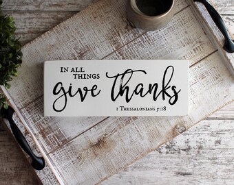 Give Thanks Sign | Etsy