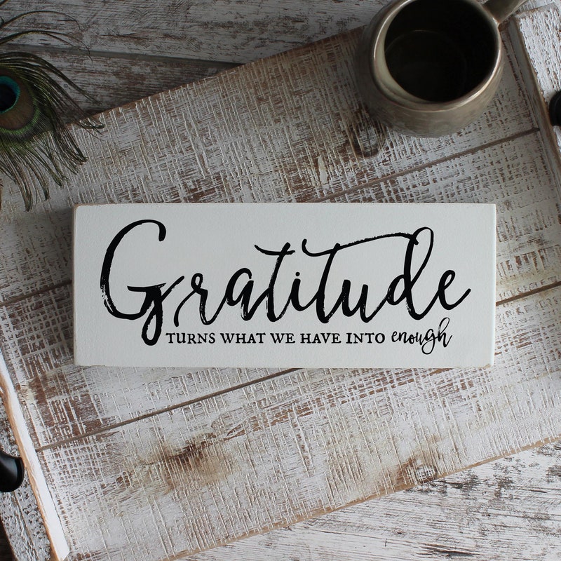 Gratitude Sign - Etsy