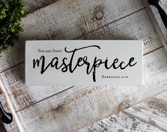 You Are God's Masterpiece Vinyl Wall Decal - Etsy