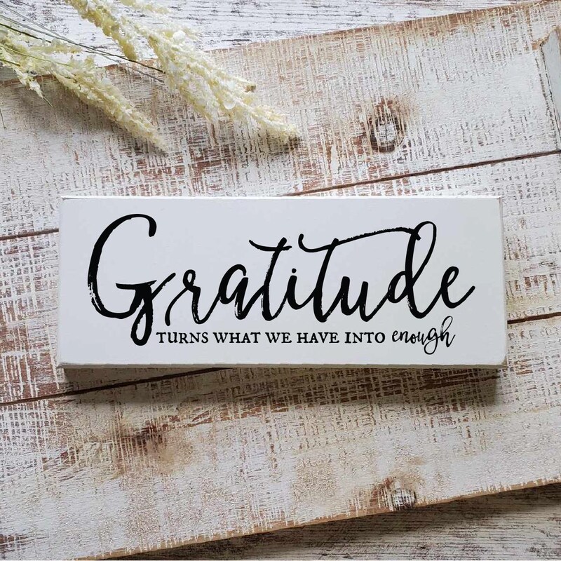 Gratitude Sign - Etsy