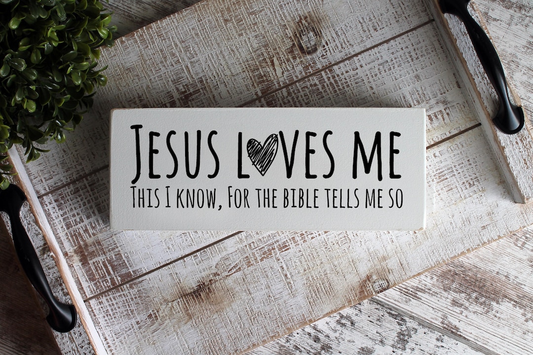 Jesus Love Me Sign, Baby Shower Gift, Bible Verse Nursery Sign, Baptism ...