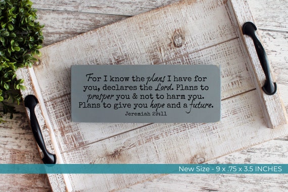 Jeremiah 29:11 For I Know The Plans Inspirational Kids Gift | Etsy