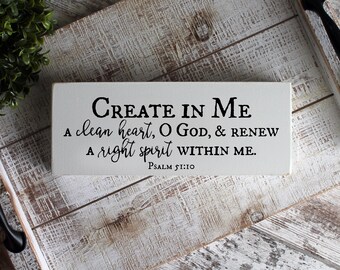 Clean Heart Sign - Etsy