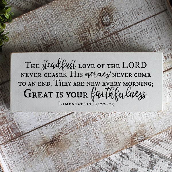 His Mercies Are New Every Morning, Lamentations 3:22 23, Boho Scripture ...