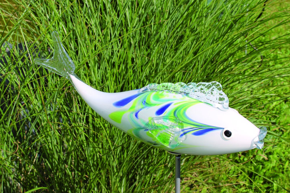Fish Garden Sculpture - Yellow