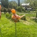 Large Chickadee Garden Sculpture - Orange - Etsy