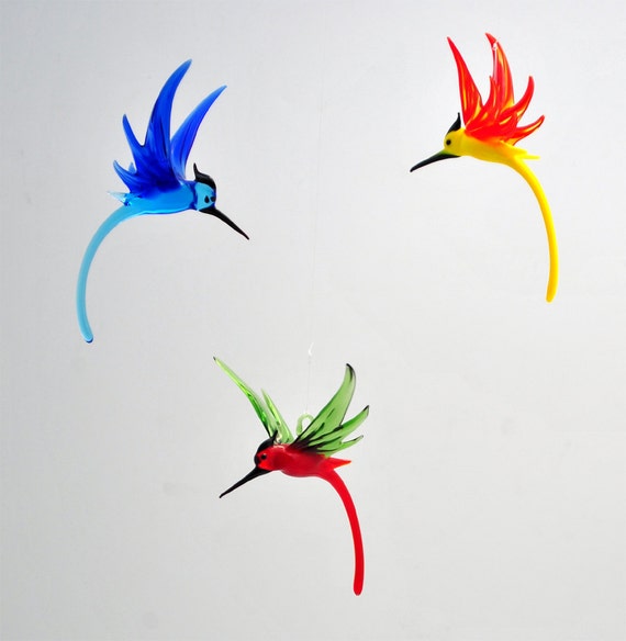 Hummingbirds - WGK Glass Art