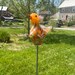 Large Chickadee Garden Sculpture - Orange - Etsy
