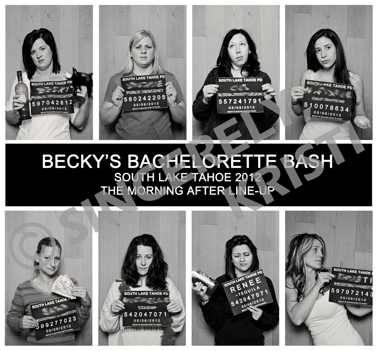 Photo Booth Prop Mug Shot / Mugshot Boards & Day after lineup | Etsy