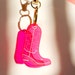 Cowgirl Boot Keychain Rodeo Hot Pink Neon Key Ring - Etsy