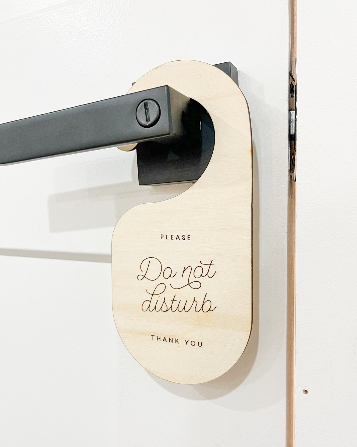 Simple Wood Do Not Disturb Door Hanger - Etsy