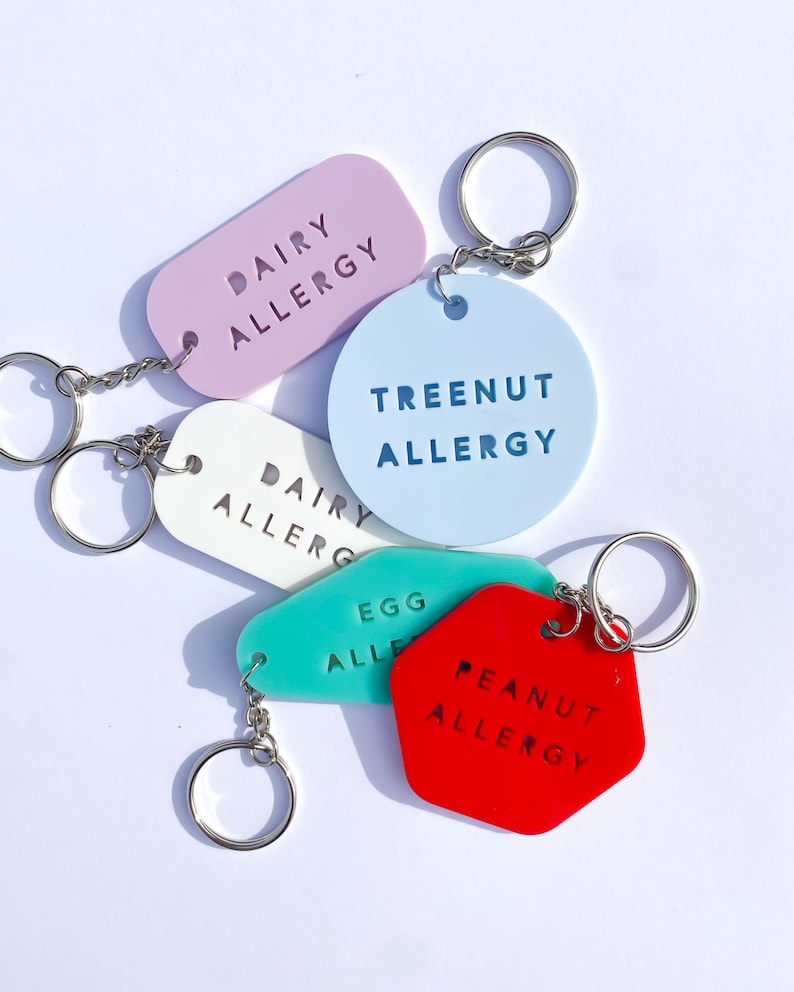 Kid's Allergy Alert Keychain: School Backpack Emergency Charm - Etsy