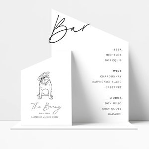 Dog Bar Menu Wedding Dog Bar Sign Wedding Decor sign - Etsy