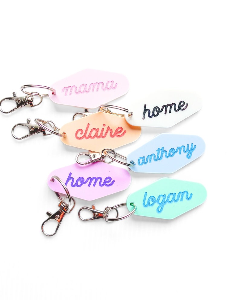 Custom Name Keychain - Hotel Keychain - Gift - Class Valentine's Day ...