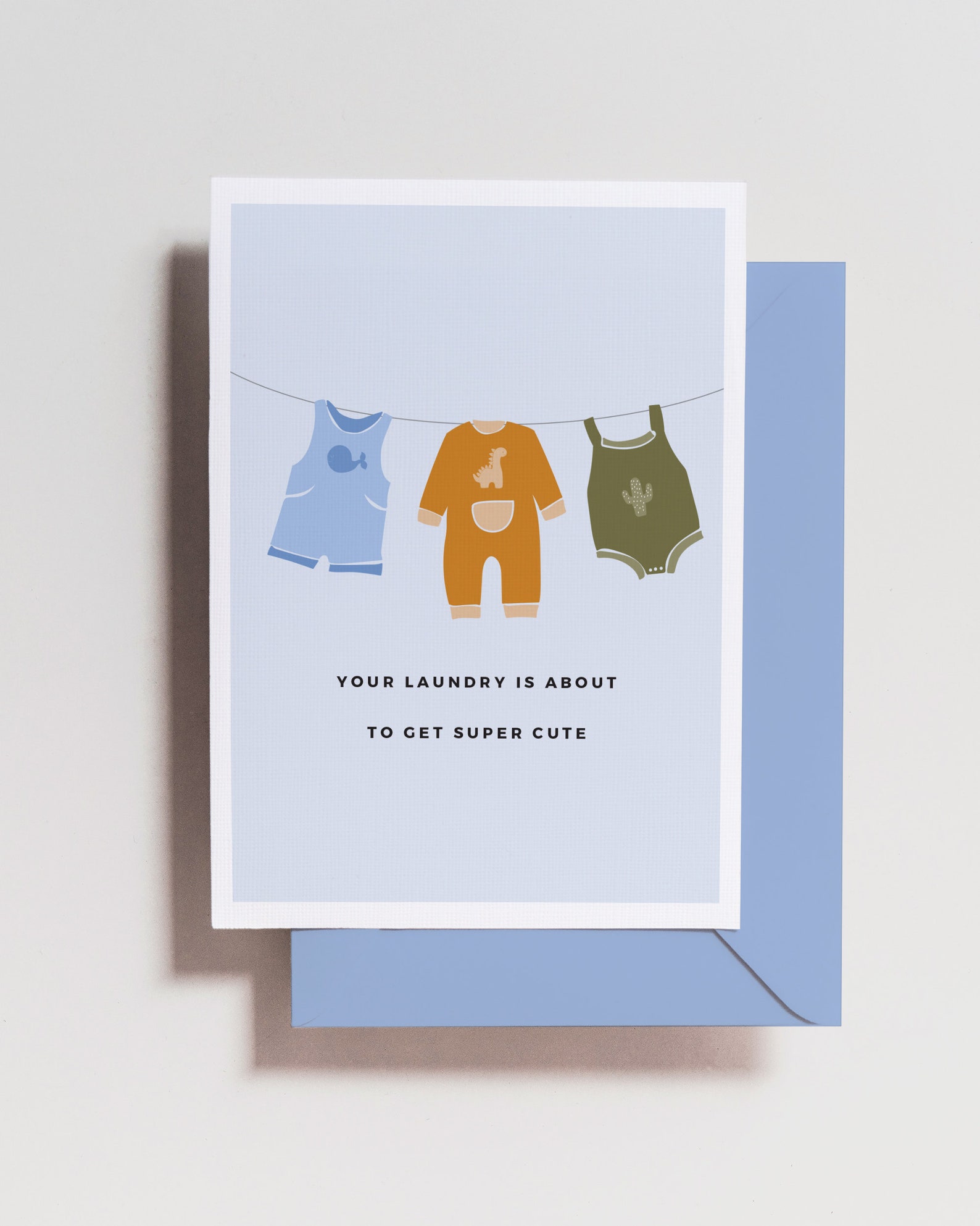 Baby Shower Card Funny Baby Card Cute Laundry Funny - Etsy