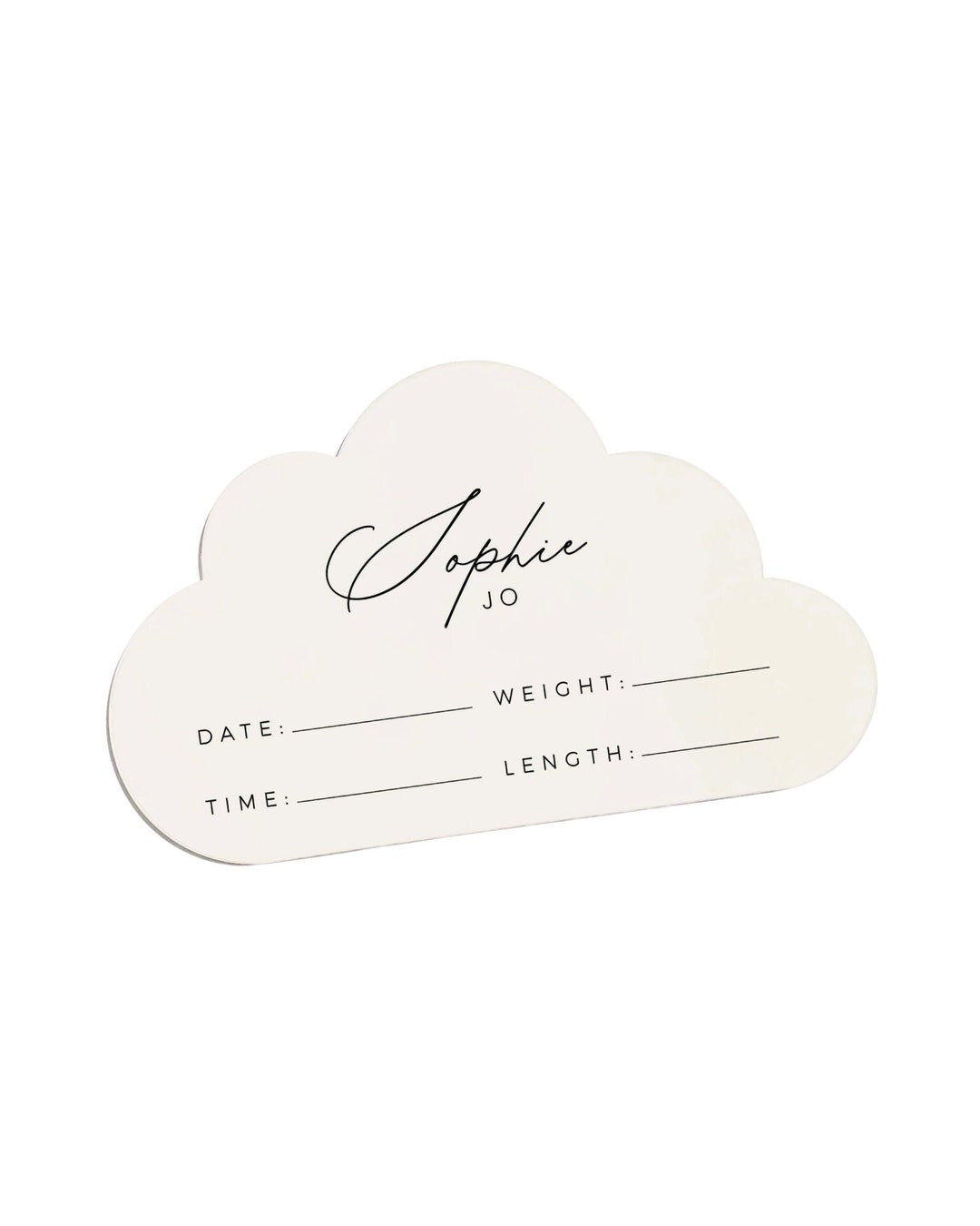Cloud Baby Name Sign With Birth Stats • Birth Announcement • name Sign ...