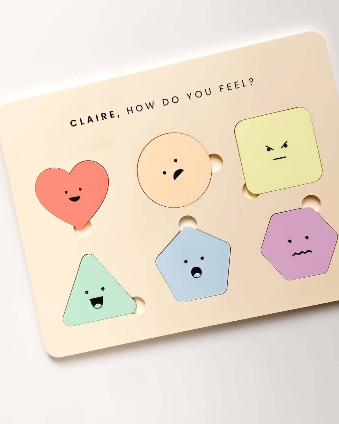 Custom Emotions Puzzle • montessori Toy • baby • toddler • toy • puzzle ...