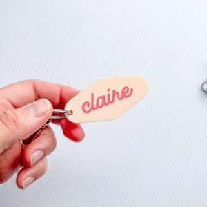 Custom Name Keychain - Hotel Keychain - Gift - Class Valentine's Day ...