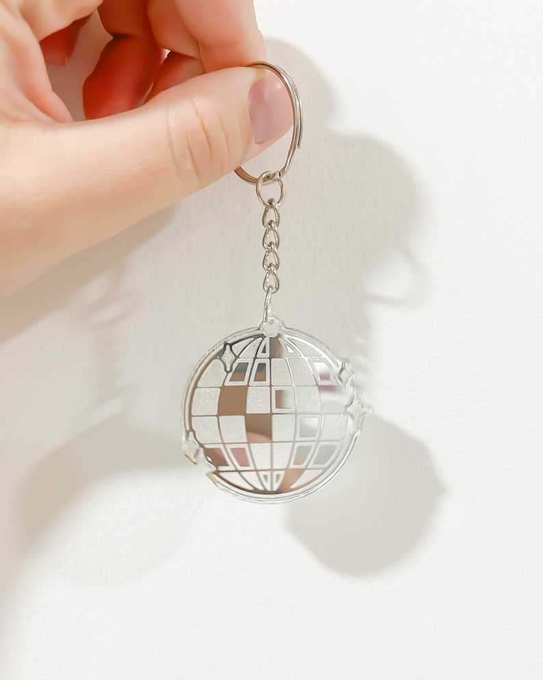 Disco Ball Keychain Retro Keychain Gift - Etsy