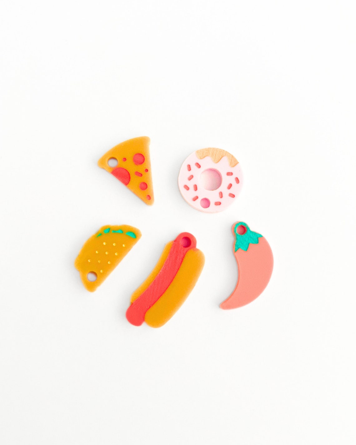 Foodie Pet ID Tag: Pizza, Hotdog, Donut, Taco, Chili Charm - Etsy