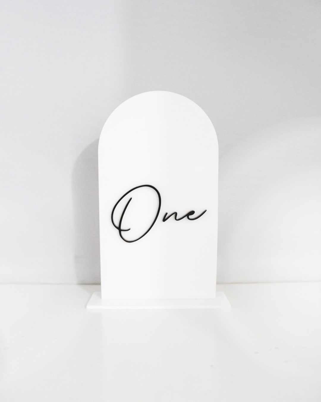 Half Arch Acrylic Table Numbers • matte • arched • Table Number Wedding ...
