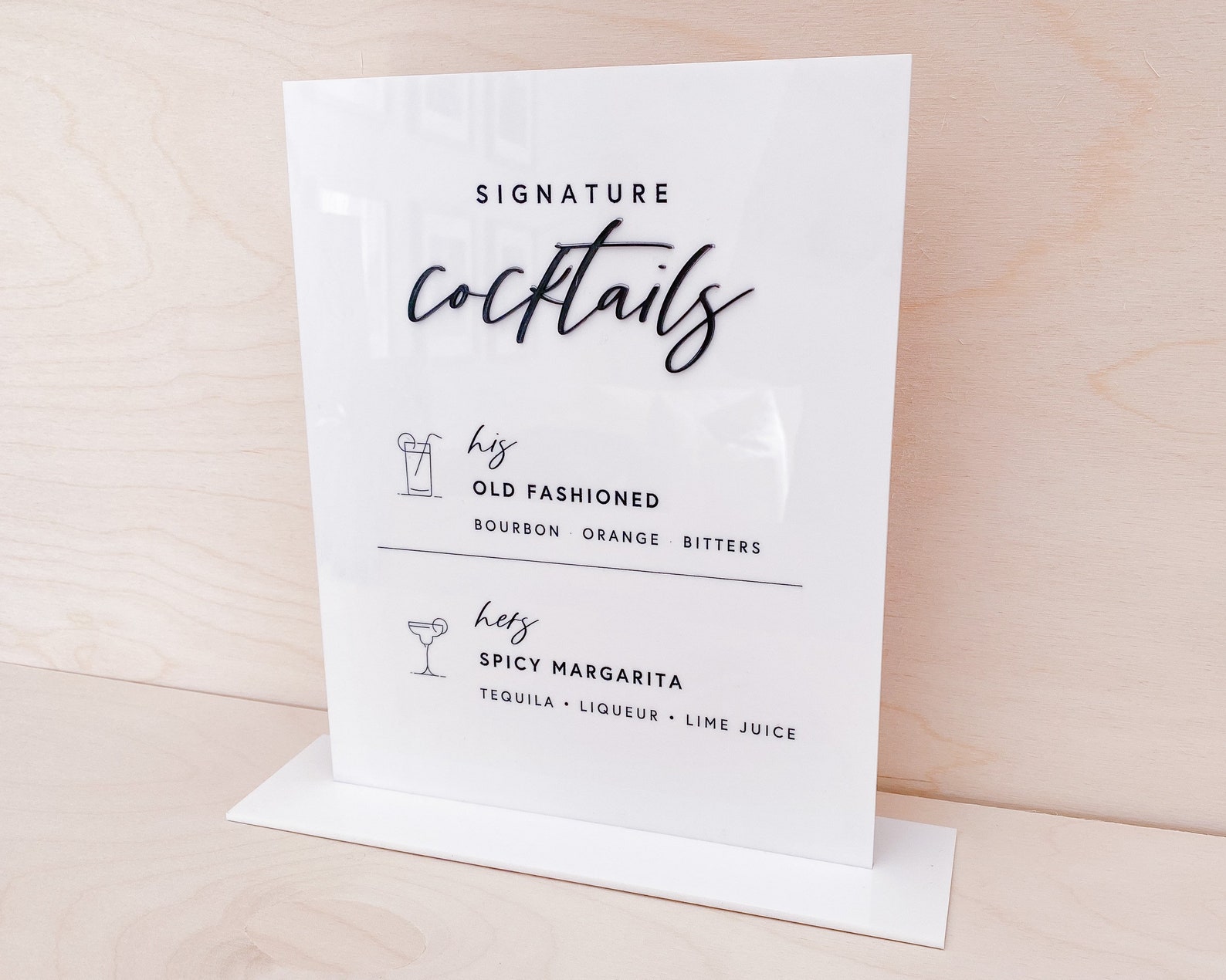 Wedding Bar Sign Wedding Sign custom Sign acrylic - Etsy