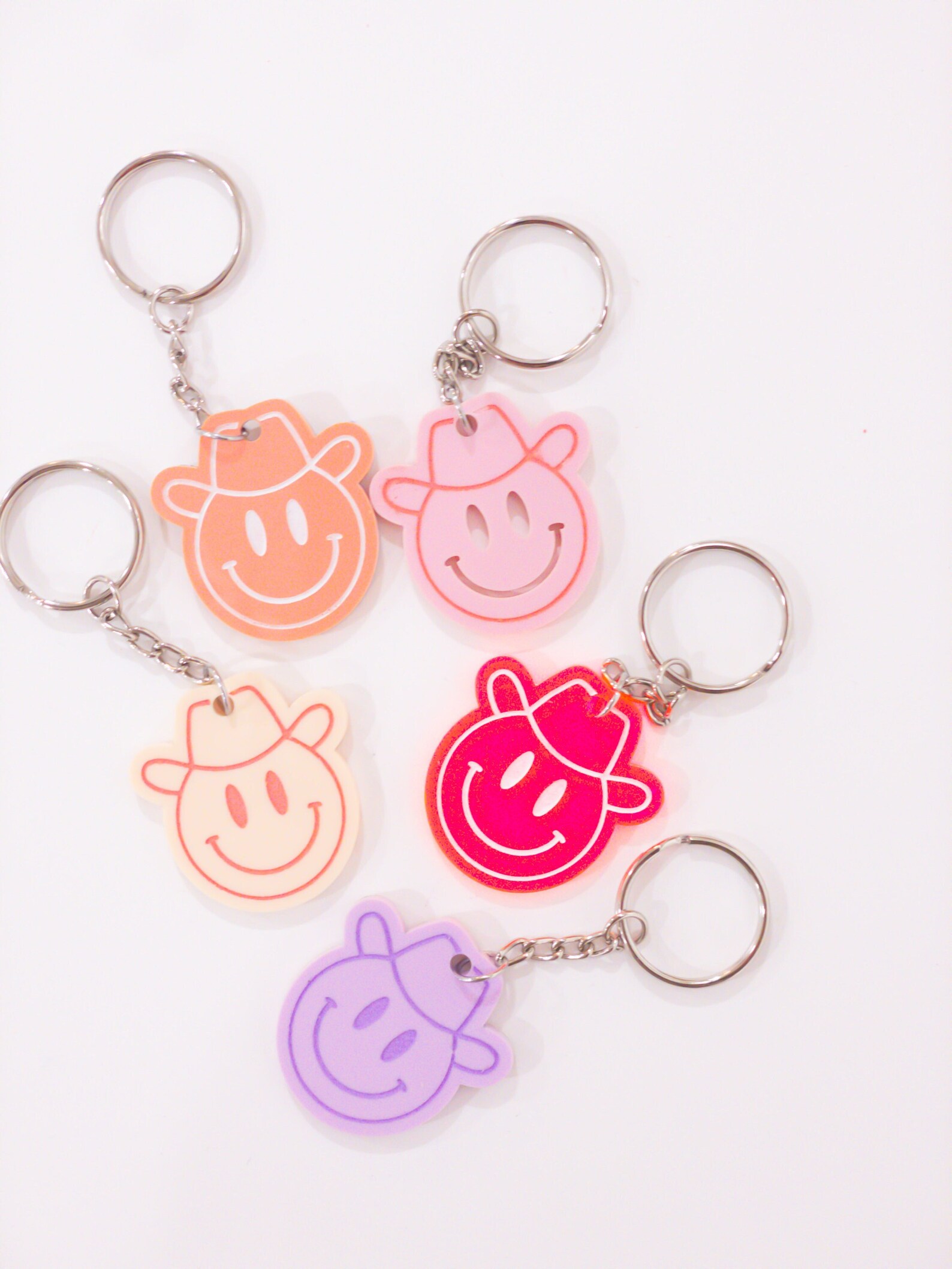 Cowboy Happy Face Keychain, Bachelorette Gift, Party Favor, Nash Bash ...