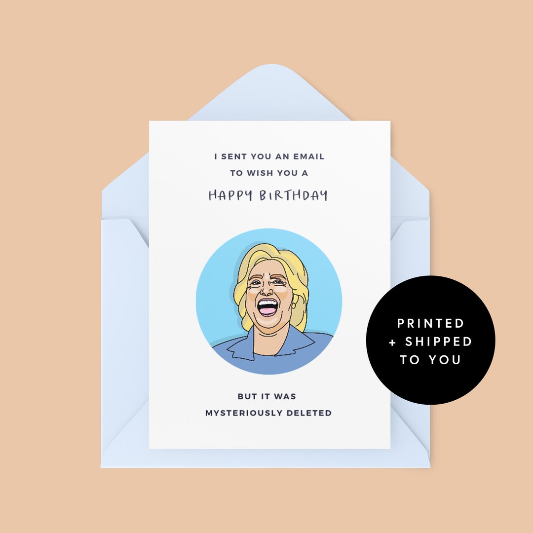 Funny Birthday Card Hillary Clinton Birthday Card - Etsy