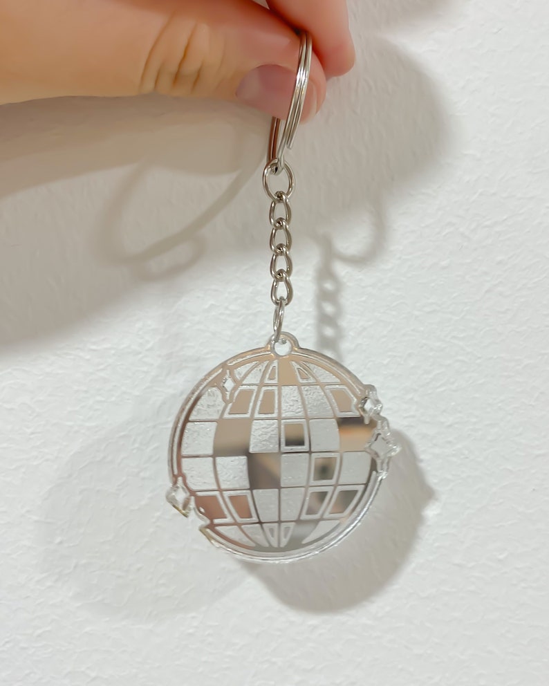 Disco Ball Keychain Retro Keychain Gift - Etsy