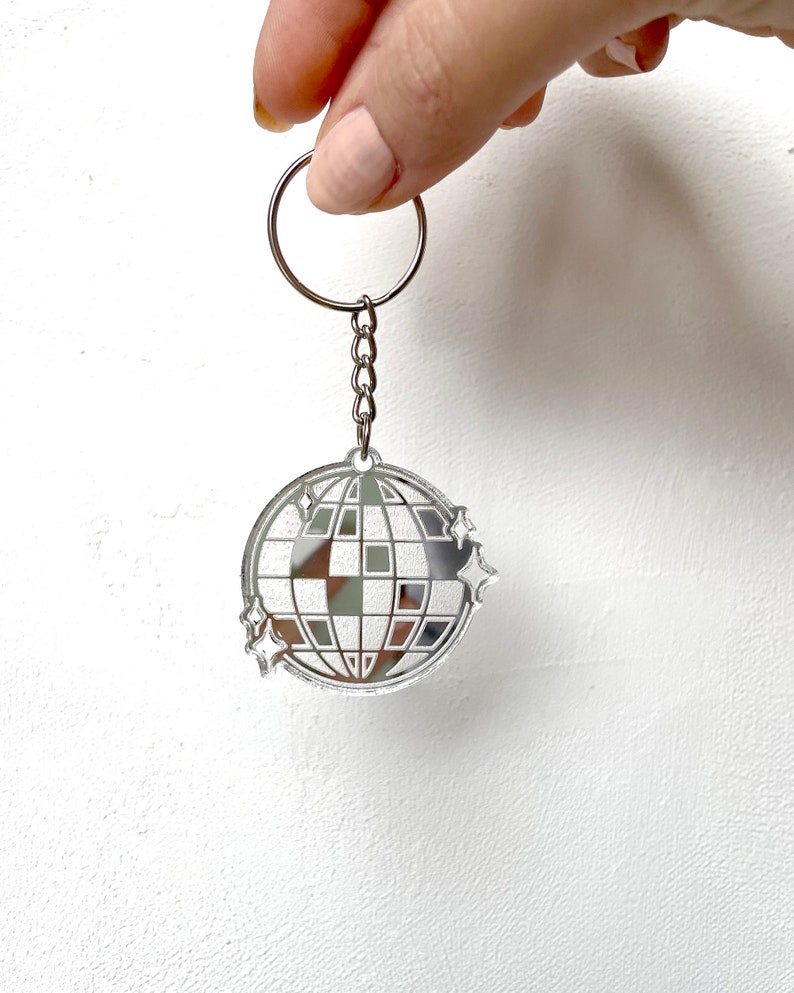 Disco Ball Keychain Retro Keychain Gift - Etsy