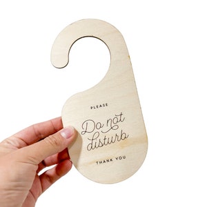 Simple Wood Do Not Disturb Door Hanger - Etsy
