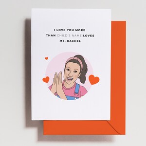 Ms. Rachel Valentine's Day Card: Funny Personalized Love Card - Etsy