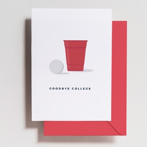Funny Graduation Card - Beer Pong - Congrats - Alcohol Card ...