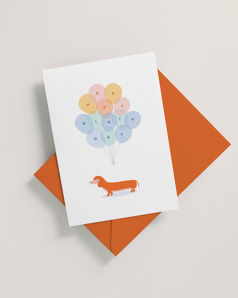 Funny Birthday Card weiner Dog dog Lover happy Birthday - Etsy