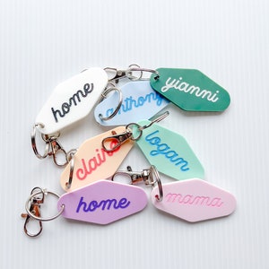 Custom Name Keychain - Hotel Keychain - Gift - Class Valentine's Day ...