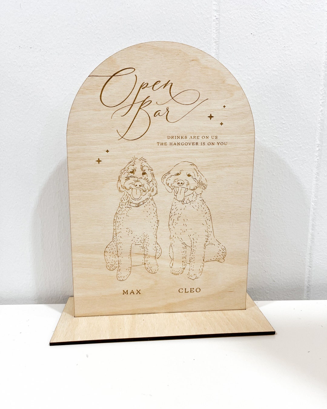 Dog Bar Menu • acrylic Drink Sign • wedding Drink Menu • dog ...