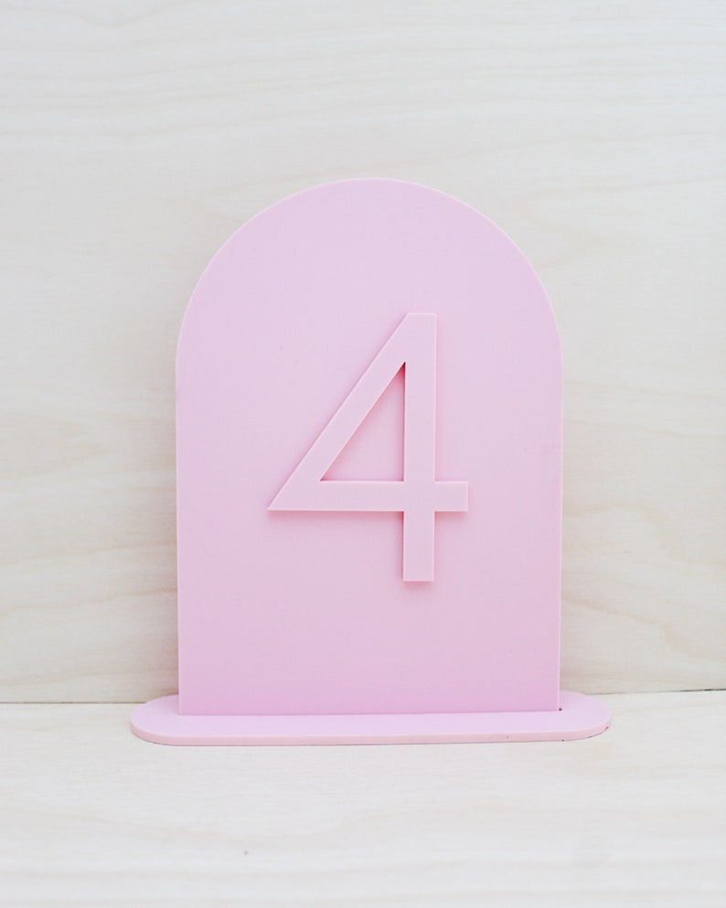 Acrylic Arch Table Numbers: Modern Wedding Centerpieces - Etsy