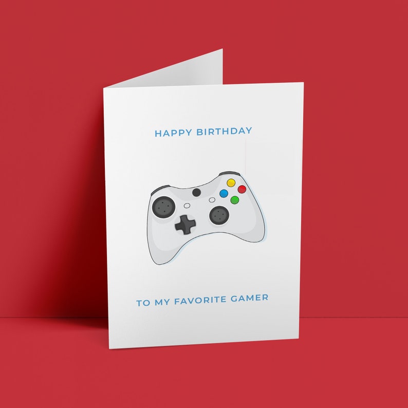 Gamer Birthday Card - XBOX - Gaming - Happy Birthday - Etsy