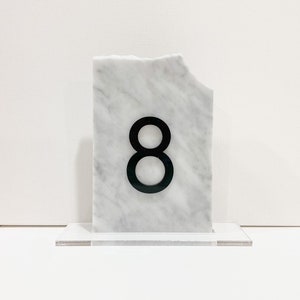 Marble Wedding Table Numbers stone Table Numbers Wedding Sign ...